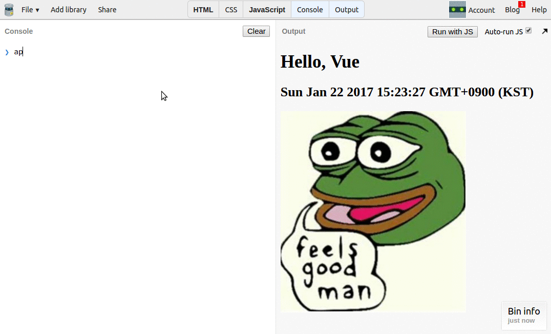 [Vue.JS 2.0] Directive (지시문): v-model: 양방향 바인딩 | VELOPERT.LOG
