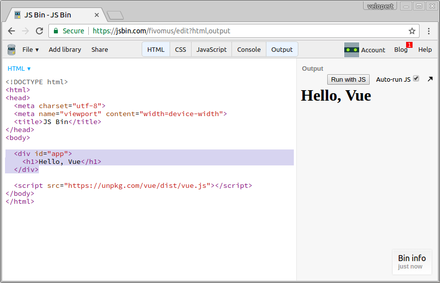 [Vue.JS 2.0] 소개 및 시작하기 | VELOPERT.LOG
